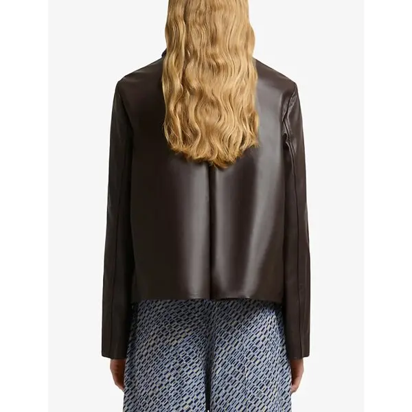 Marni Fur-collar Baby Nappa Leather Jacket