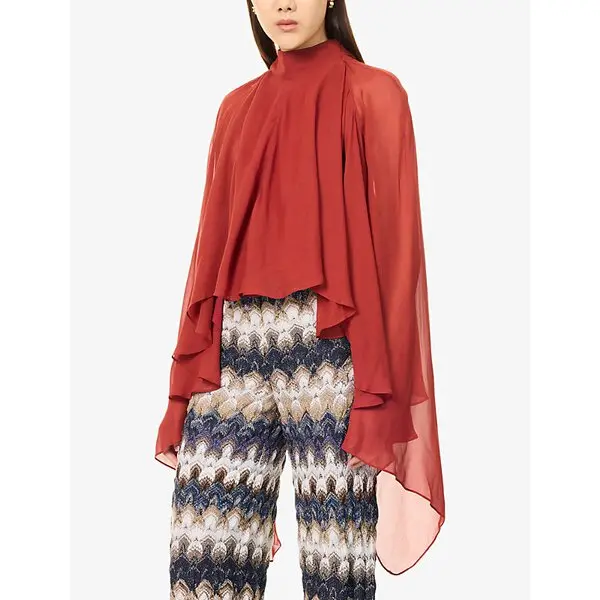 DE LA VALI Mia Draped Tulle Top