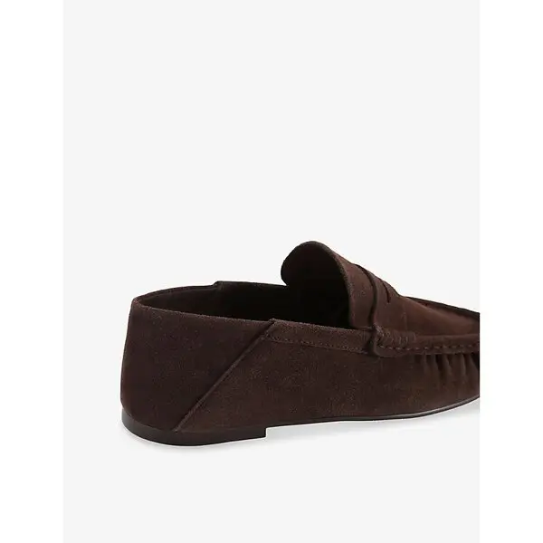 Steve Madden Roger Suede Loafers - Dark Brown