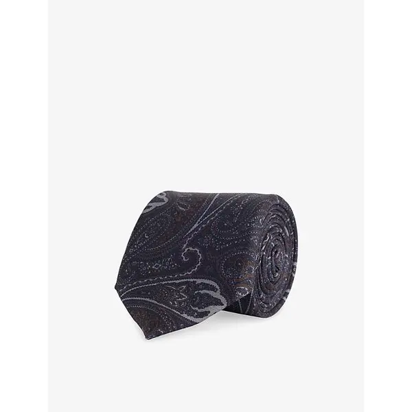 Corneliani Paisley Print Silk Tie