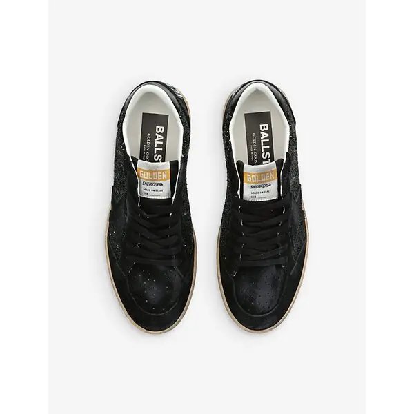 GOLDEN GOOSE Ball Star Glitter Leather-blend Trainers