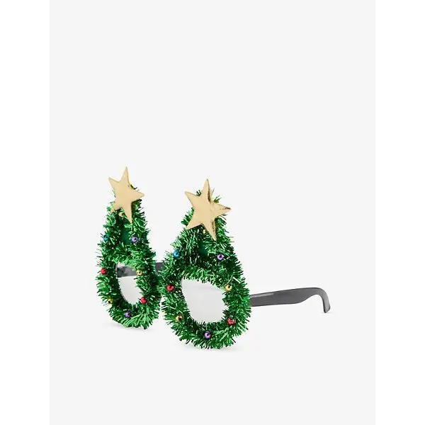 SELFRIDGES EDIT Tinsel Christmas Tree Acrylic Glasses