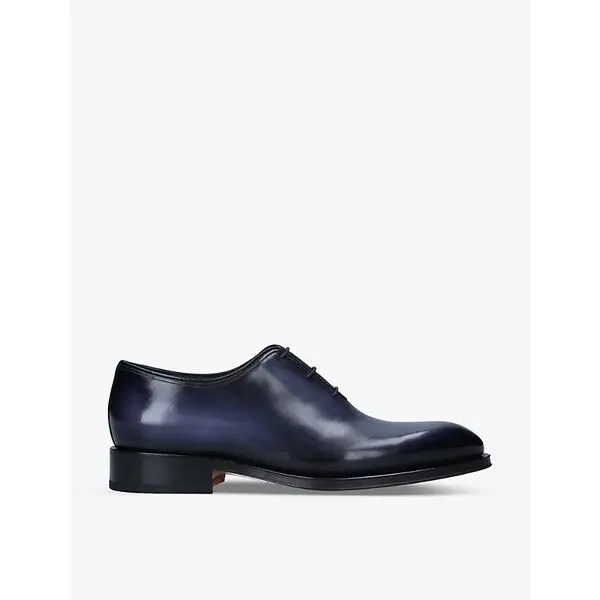 Santoni Carter Wholecut Leather Oxford Shoes