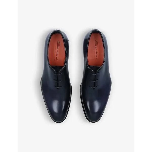 Santoni Carter Wholecut Leather Oxford Shoes