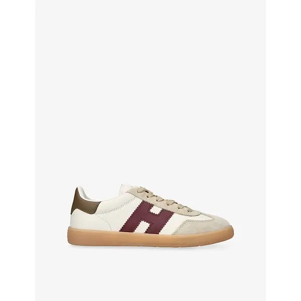 Hogan Leather And Suede Trainers - White/red