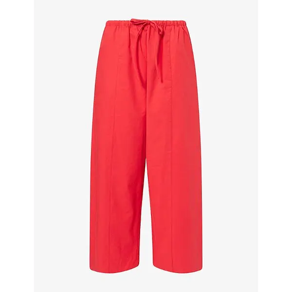 Dissh Ina Relaxed-fit Cotton Trousers - Red