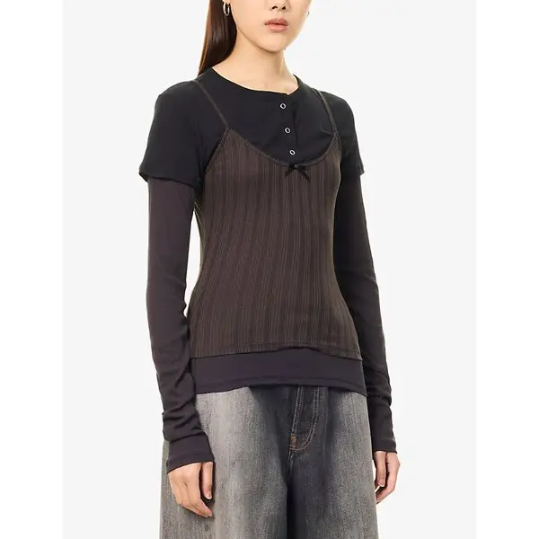 Acne Studios Ersilia Double-layered Jersey Top