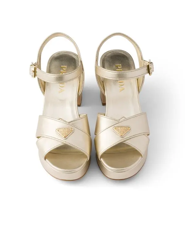 Prada Nappa Leather Platform Sandals