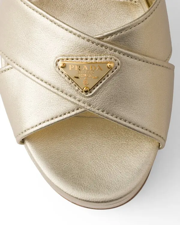 Prada Nappa Leather Platform Sandals