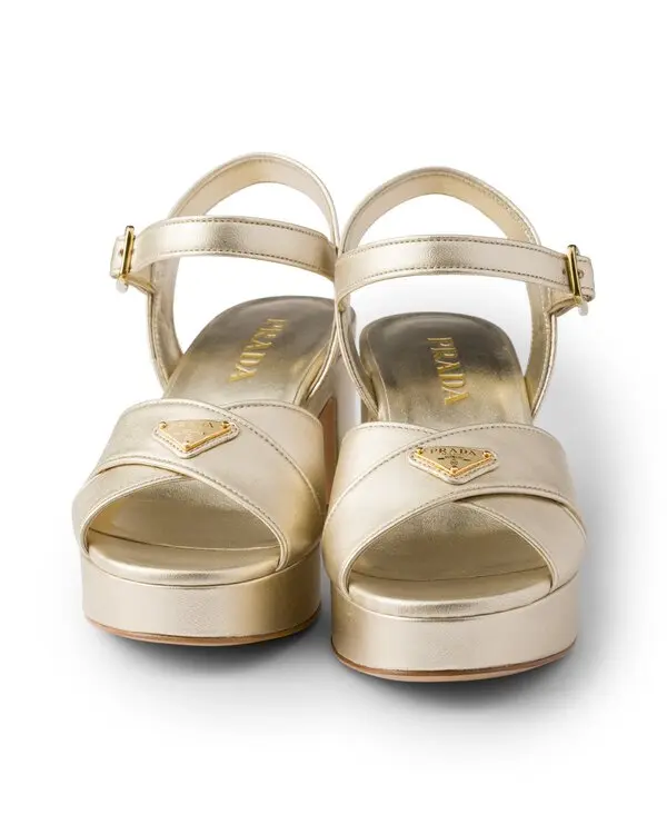 Prada Nappa Leather Platform Sandals