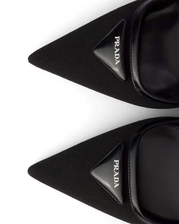 Prada Slingback Pumps With Leather Accents