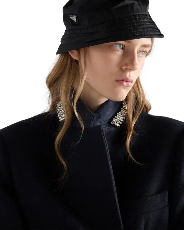 Prada Single-breasted Embroidered Double Wool Coat