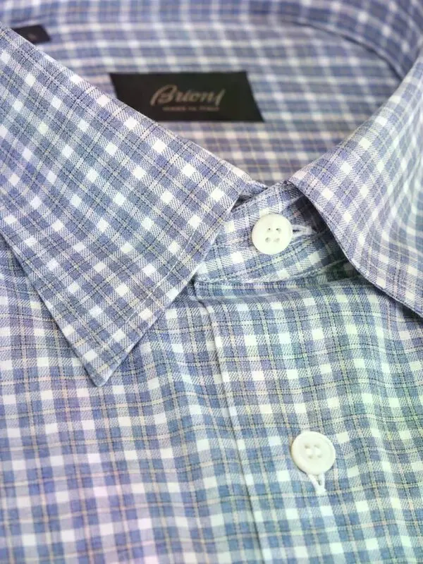 Brioni Check-pattern Button-down Shirt