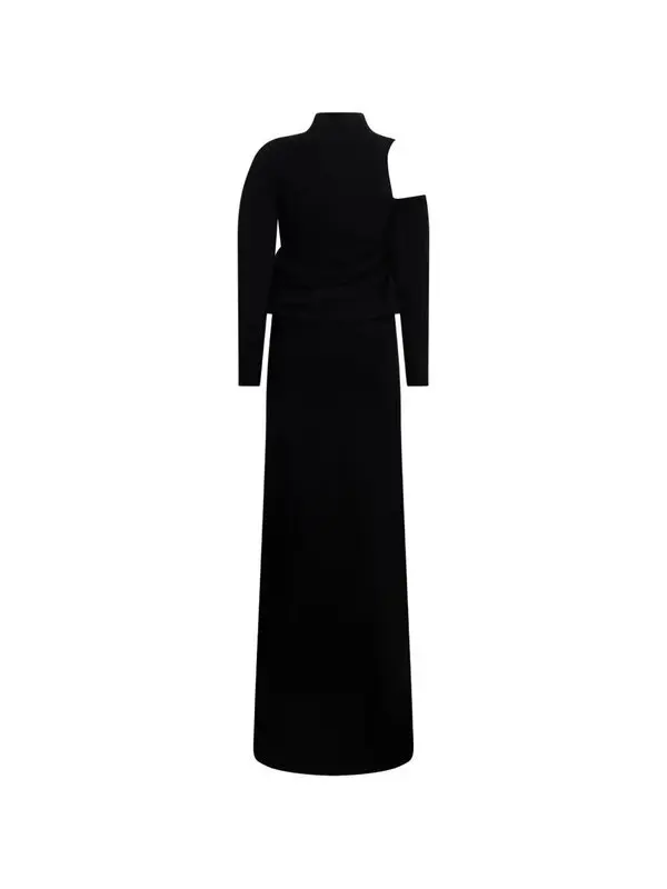 Alberta Ferretti Asymmetric Draped Maxi Dress