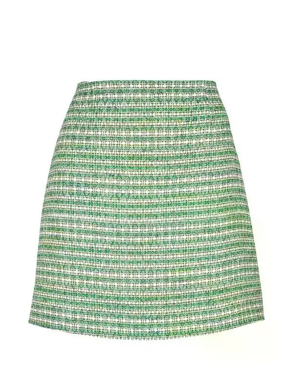 Carolina Herrera Tweed A-line Mini Skirt - Green