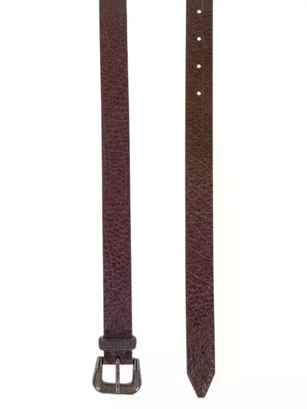 Brunello Cucinelli Monili-embellished Grained Belt