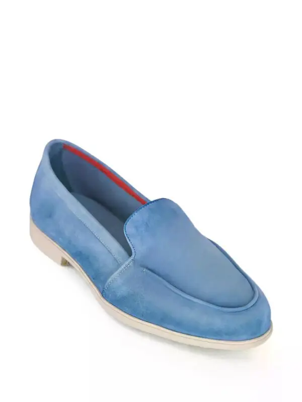 Santoni Suede Slip-on Loafers