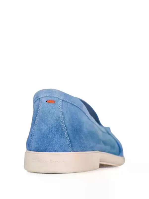 Santoni Suede Slip-on Loafers