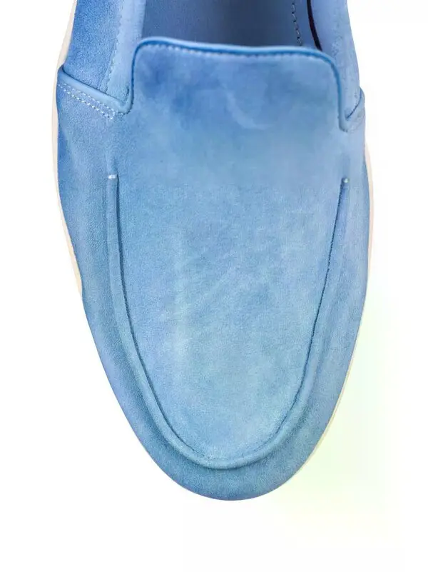Santoni Suede Slip-on Loafers