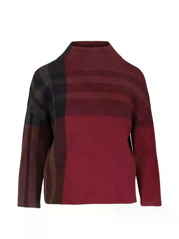 Akris High-neck Checkered Sweater