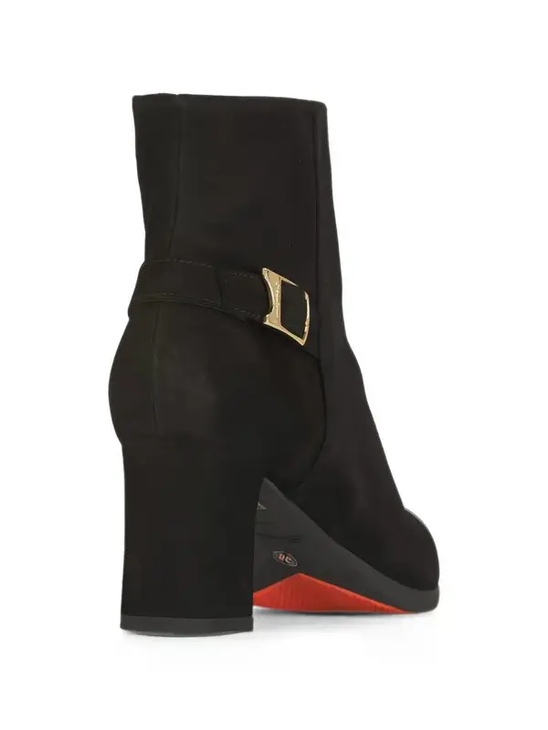 Santoni Elly Buckle-detail Pointed-toe Ankle Boots