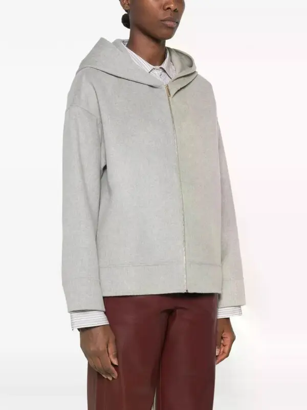 Max Mara Hooded Zip-up Jacket