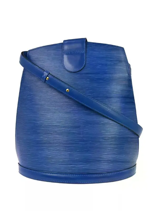 LOUIS VUITTON Textured Leather Shoulder Bag - Blue