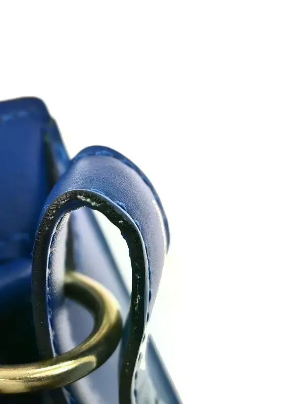 LOUIS VUITTON Textured Leather Shoulder Bag - Blue