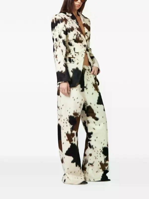 Giuseppe Di Morabito Cow-print Single-breasted Blazer