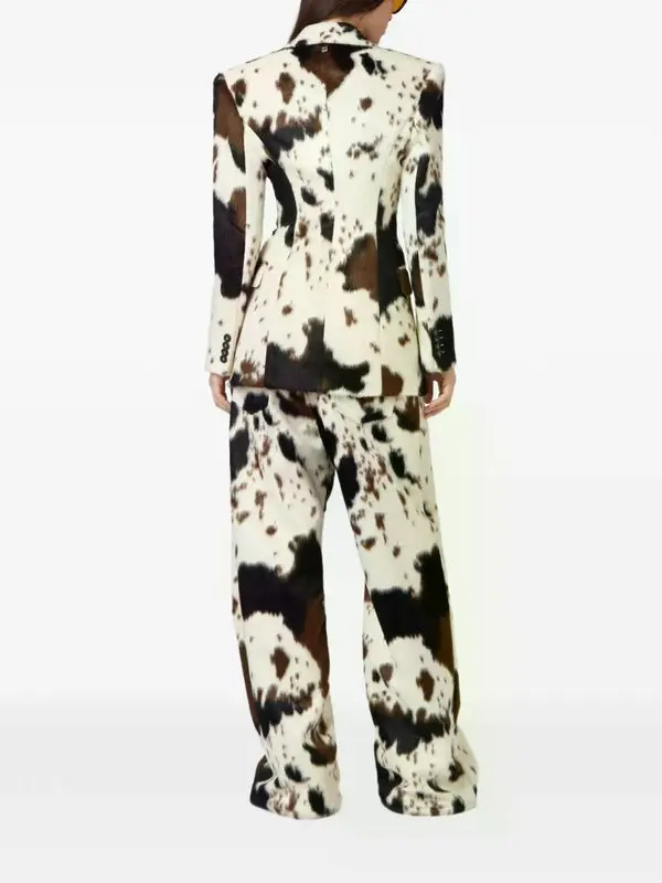 Giuseppe Di Morabito Cow-print Single-breasted Blazer