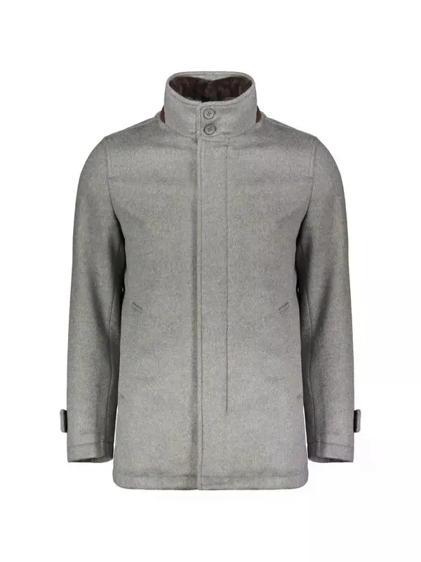 Herno Cashmere High-neck Single-breasted Coat