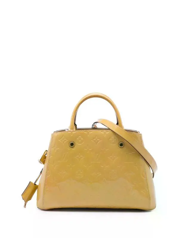 LOUIS VUITTON 2015 Monogram Vernis Montaigne Bb Satchel - Neutrals