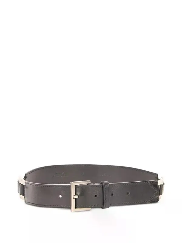 Alberta Ferretti Buckle-fastening Leather Belt - Black