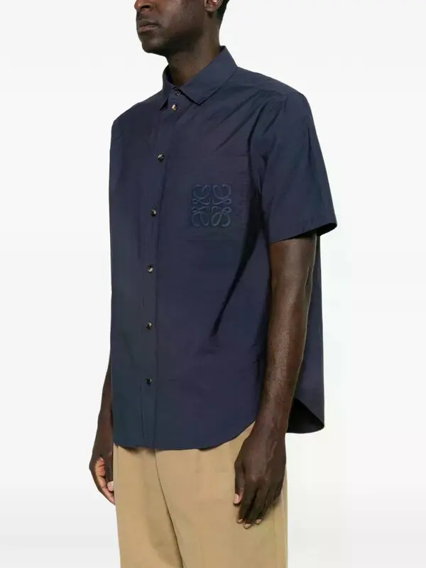 Loewe Anagram-embroidered Short-sleeves Shirt