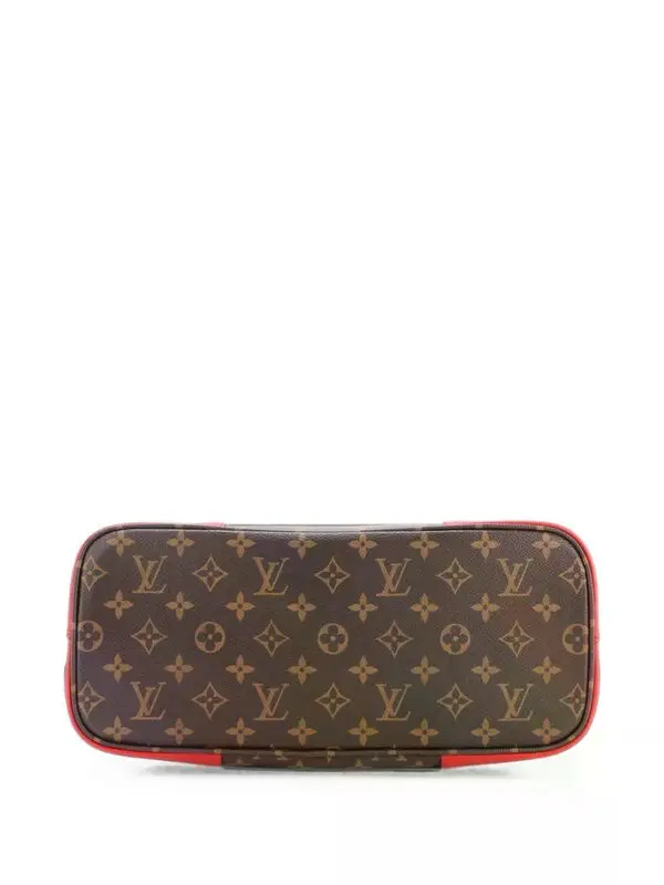 LOUIS VUITTON Monogram Canvas And Leather Tote Bag - Red