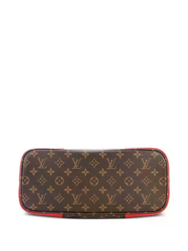LOUIS VUITTON Monogram Canvas And Leather Tote Bag - Red