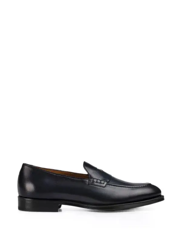DOUCAL'S Almond-toe Penny Loafers