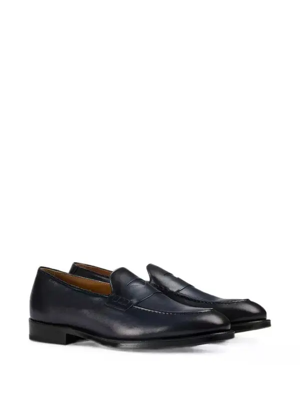 DOUCAL'S Almond-toe Penny Loafers
