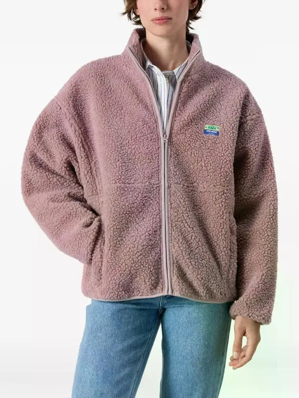 American Vintage Shearling-effect Zip-up Jacket - Pink