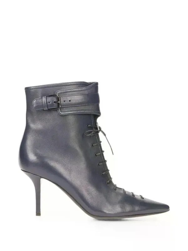 Philosophy Di Lorenzo Serafini Lace-up Buckle-strap Ankle Boots - Blue