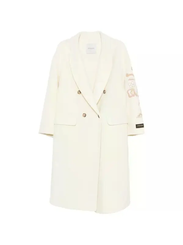 ERMANNO FIRENZE Floral Embroidered Double-breasted Coat
