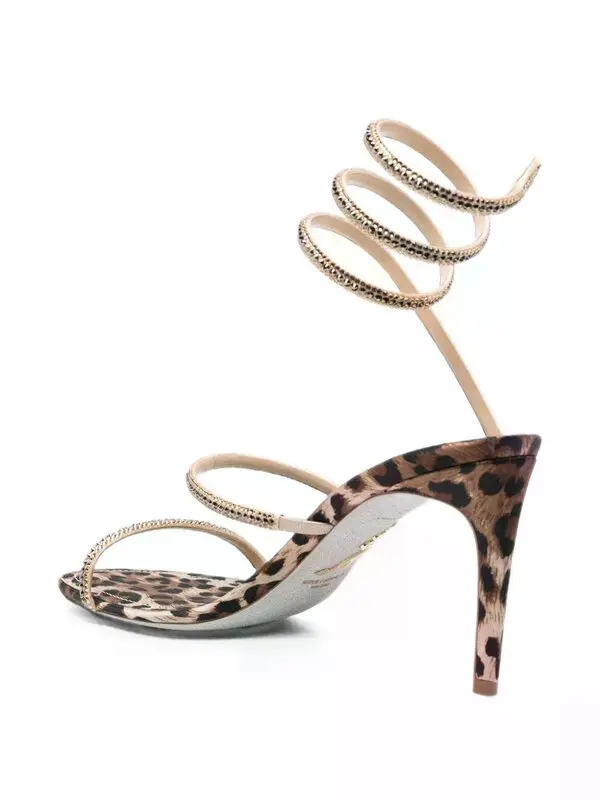 Rene Caovilla Cleo Leopard-print Sandals