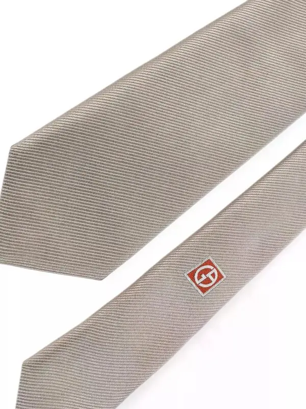 Giorgio Armani Logo-patch Silk Tie