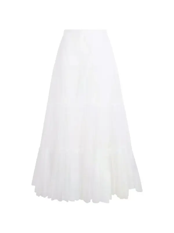 Philosophy Di Lorenzo Serafini Tiered Pleated Maxi Skirt - White