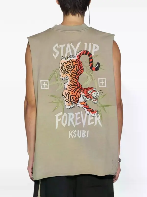 Ksubi Embroidered Sleeveless Vest - Green
