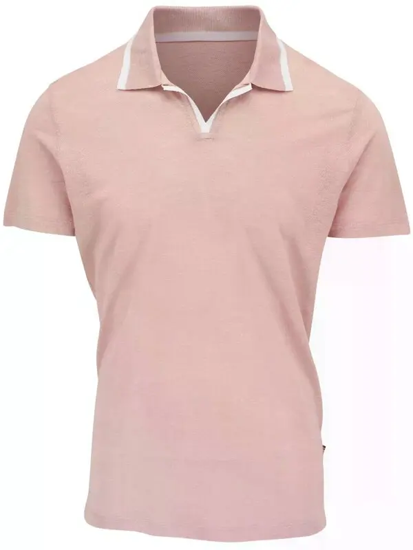 Orlebar Brown Short-sleeve Linen Polo Shirt - Pink