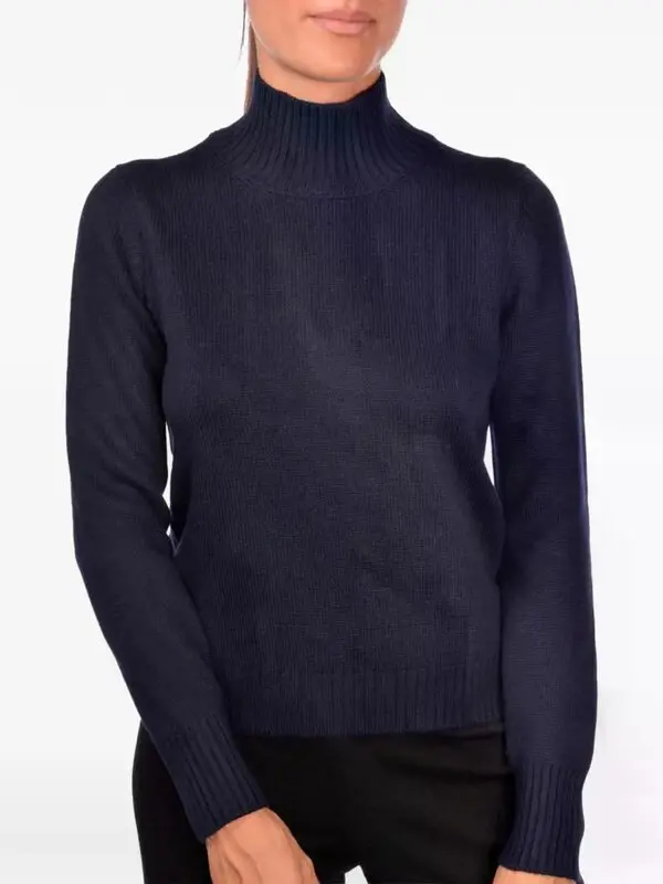 GRAN SASSO High-neck Ribbed-trim Sweater - Blue