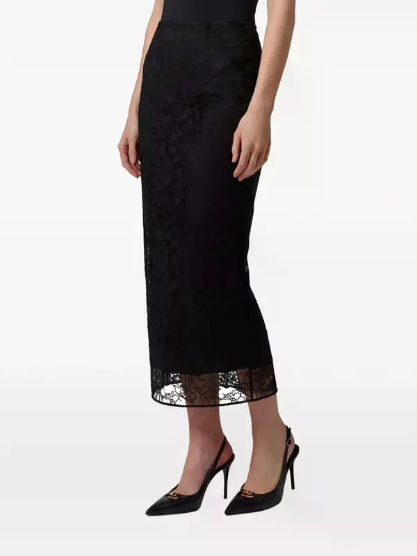 Dolce & Gabbana Lace Midi Skirt - Black