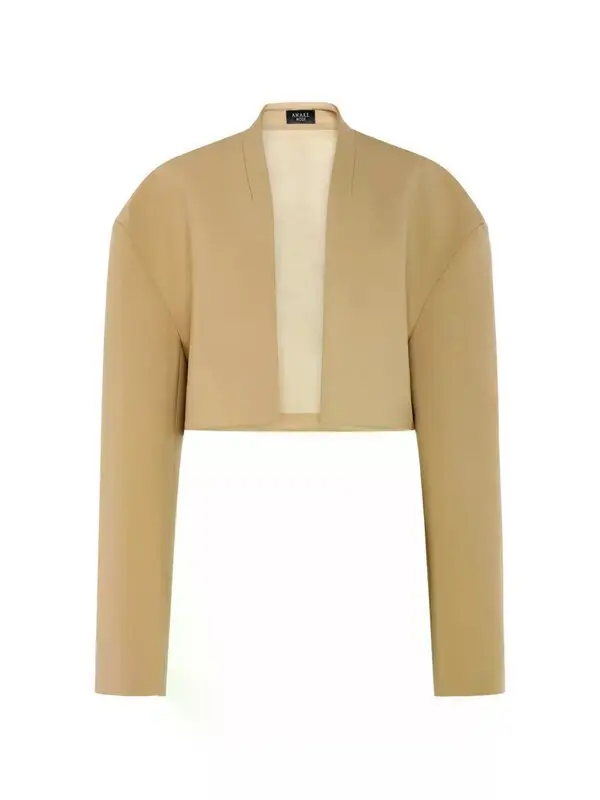 A.W.A.K.E. Mode Cropped Tuxedo Jacket With Shawl Lapels