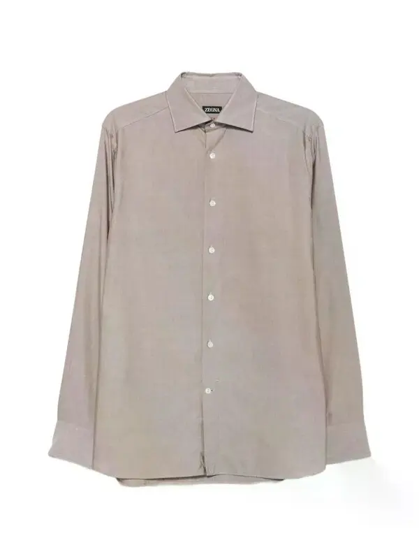 Zegna Long-sleeve Button-up Shirt - Neutrals